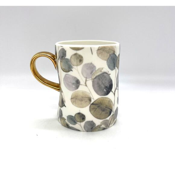 Pier 1 Dining Pier Imports Ceramic Coffee Tea Mug Cup Leaves Fall